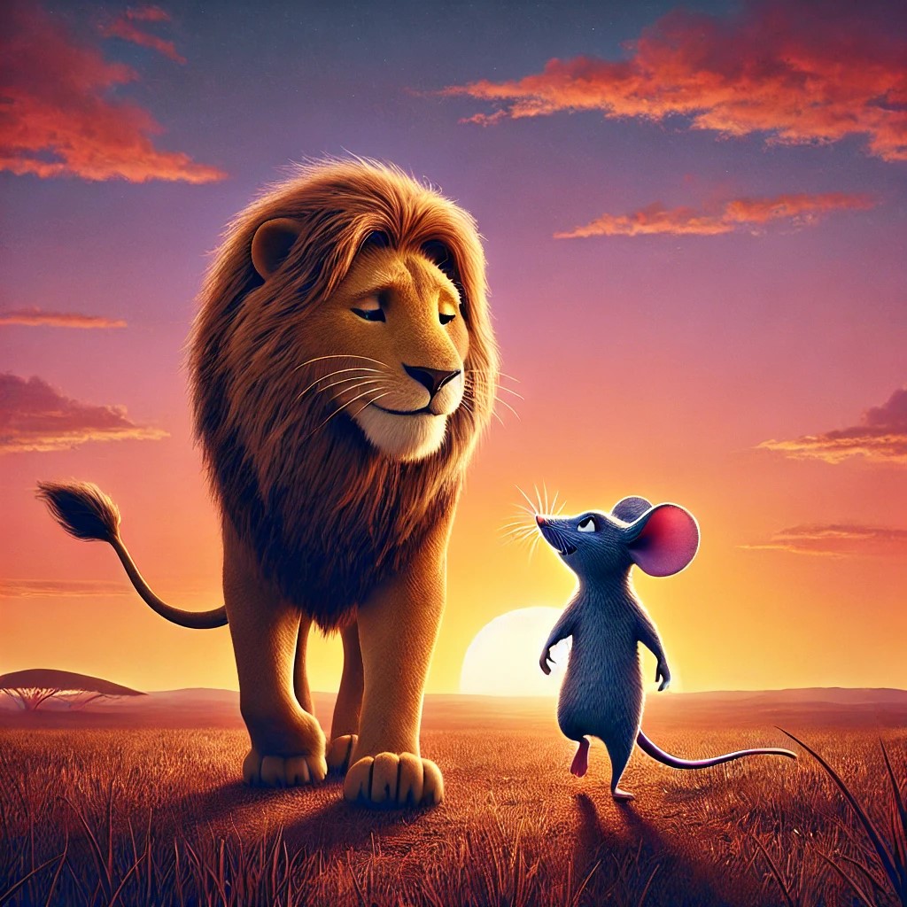 El León y el Ratón. Fábula popular de Esopo. Con Actividades de ...