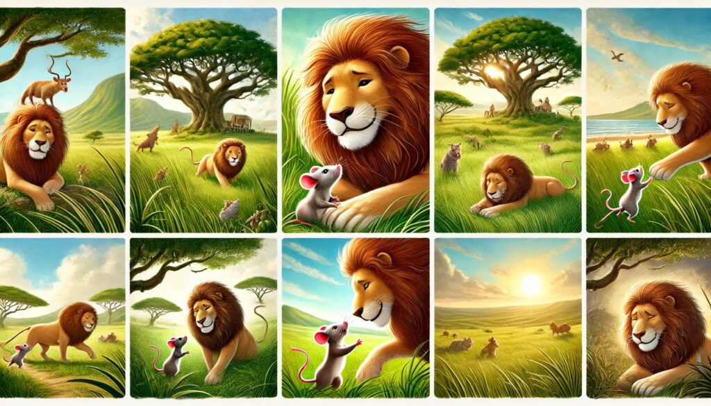 El León y el Ratón. Fábula popular de Esopo. Con Actividades de Aprendizaje - lienzooculto.com