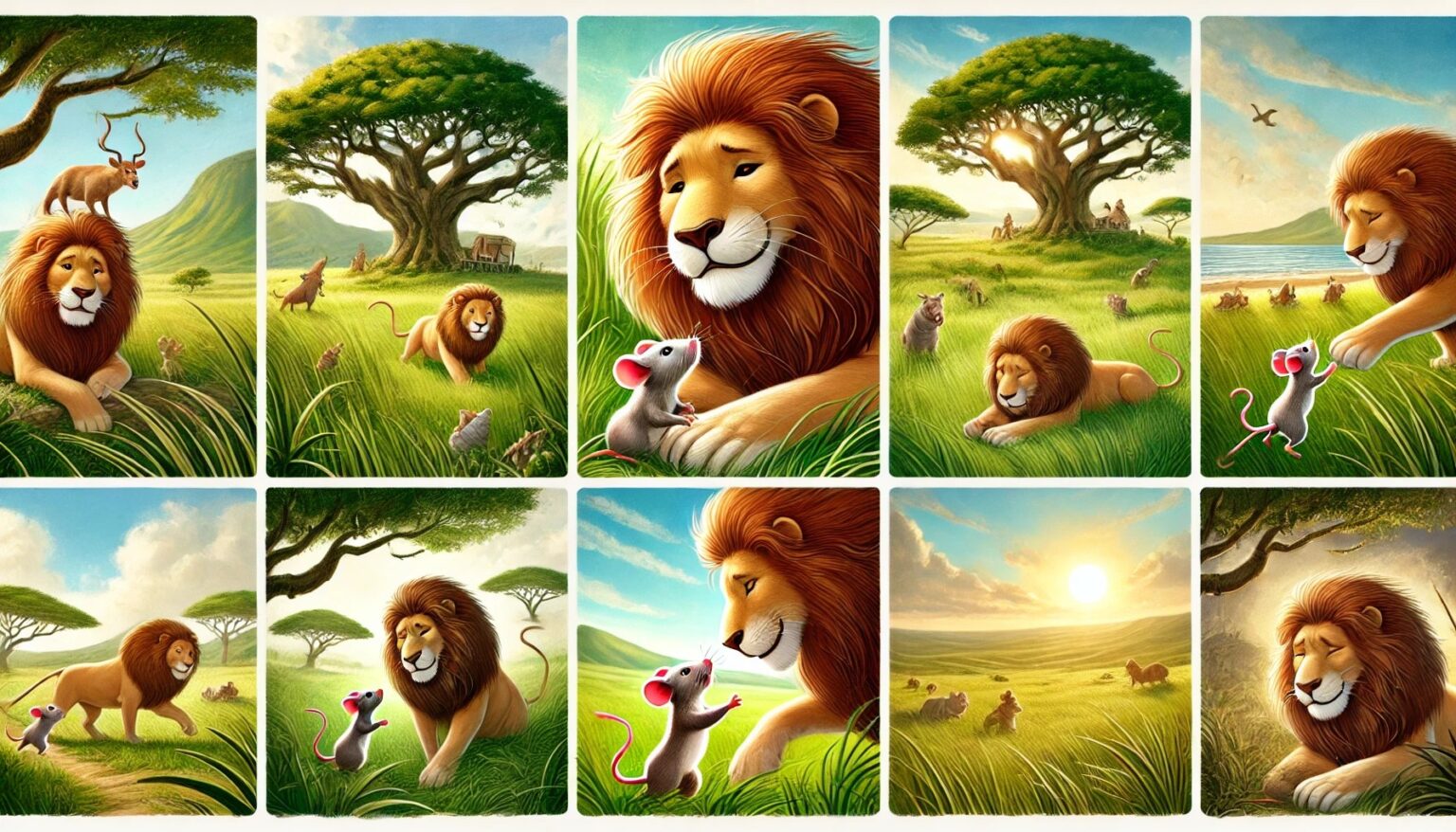 El León y el Ratón. Fábula popular de Esopo. Con Actividades de Aprendizaje - lienzooculto.com