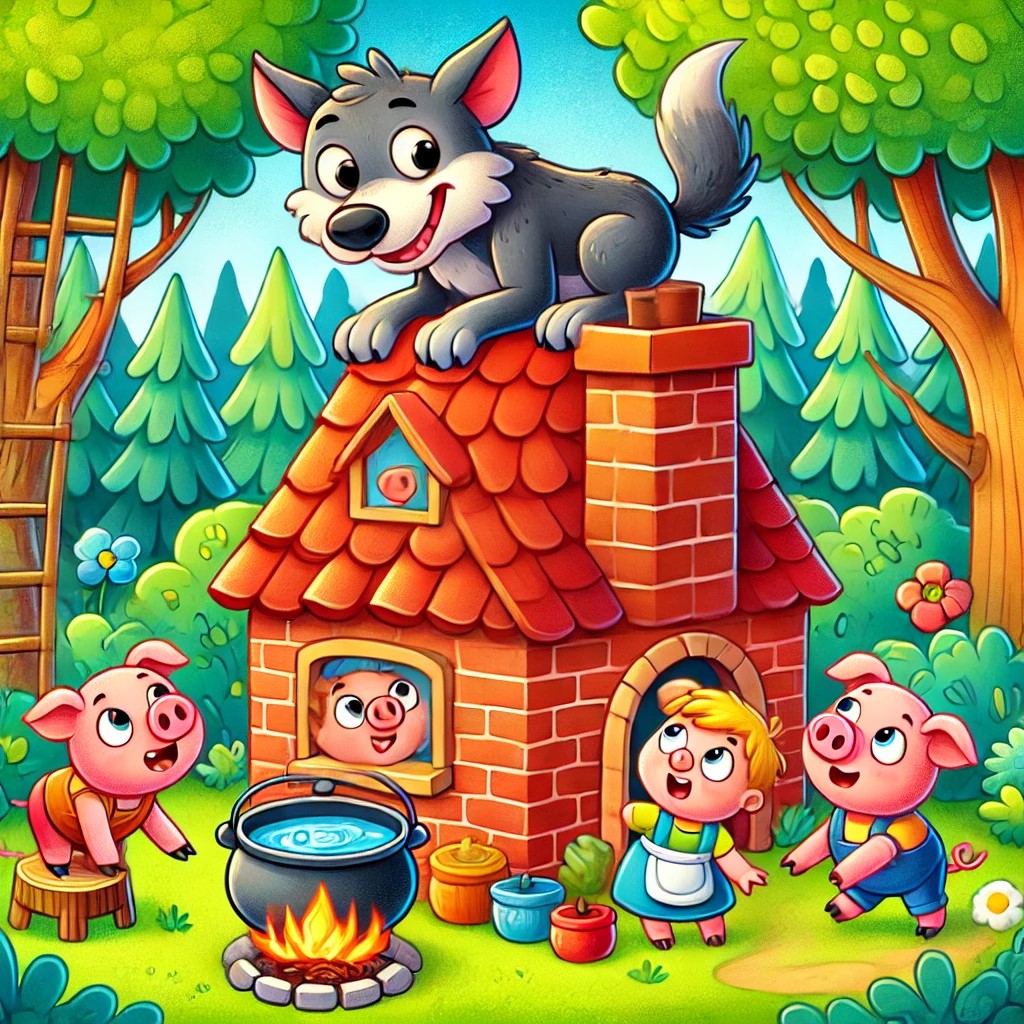 Cuento de los tres cerditos y el lobo. Relato popular para niños de ...