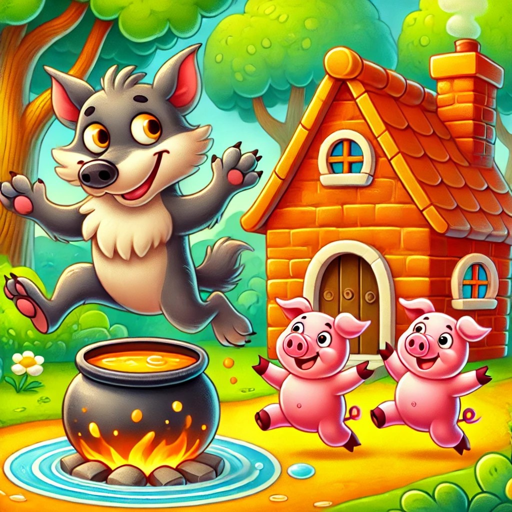 Cuento de los tres cerditos y el lobo. Relato popular para niños de ...