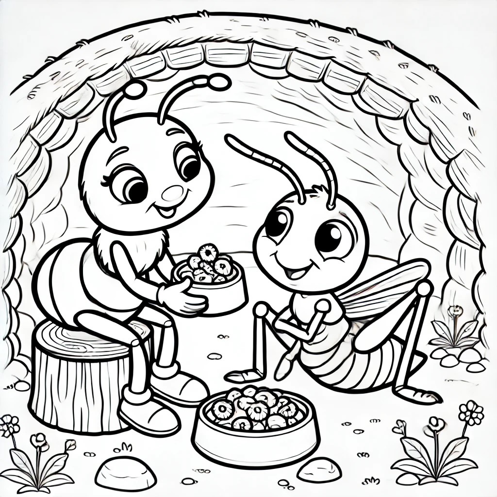 La Cigarra y la Hormiga. Fábulas de Animales para niños. Con ...