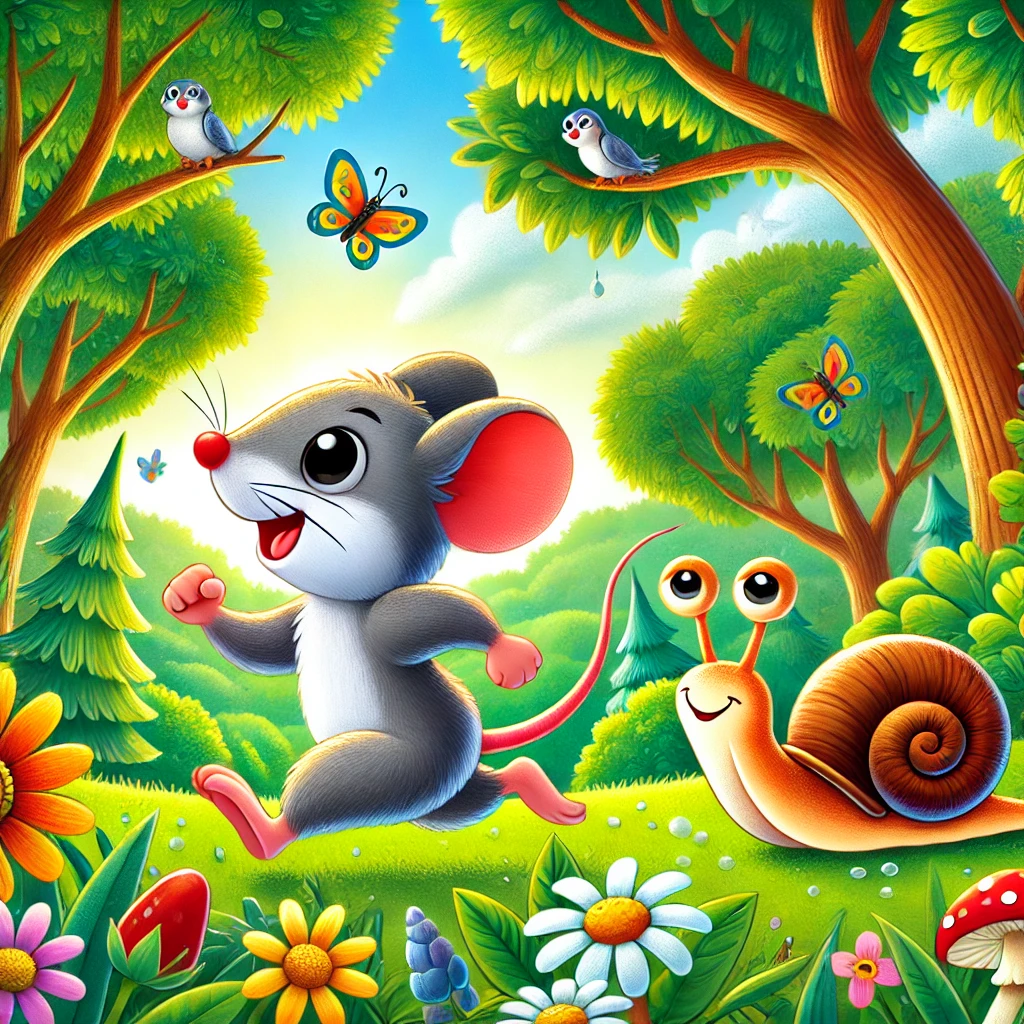 Cuentos Cortos Infantiles. El Ratón y el Caracol: La Carrera del Tiempo ...