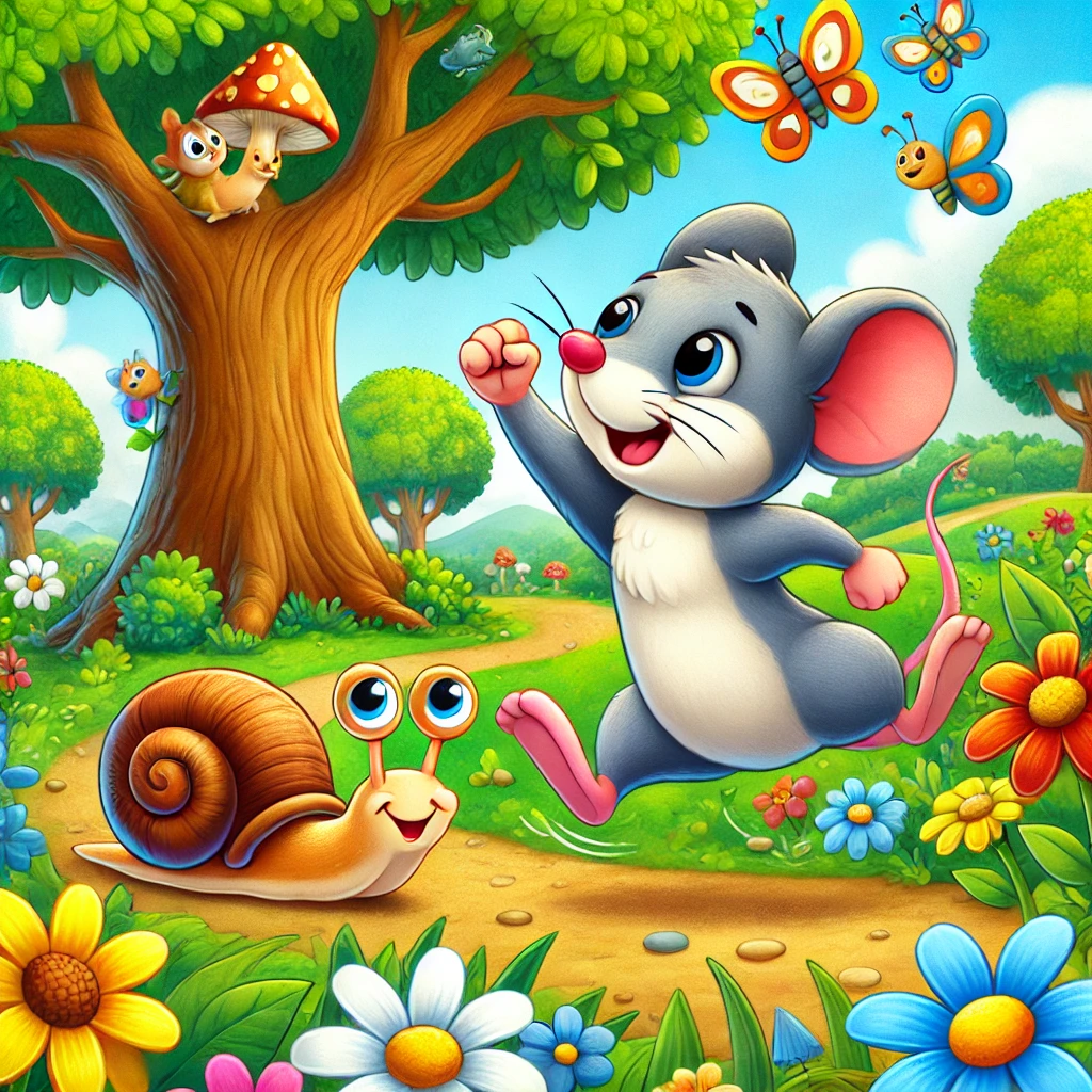 Cuentos Cortos Infantiles. El Ratón y el Caracol: La Carrera del Tiempo ...